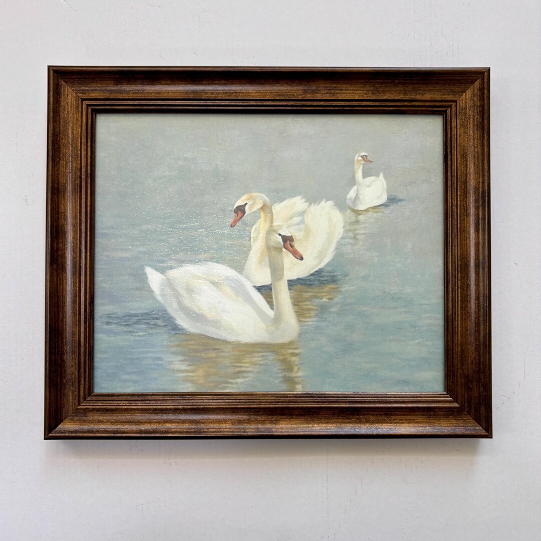Vintage Swan Picture&frame Wall Art, Gift for Baby, Soft Nursery Animal ...