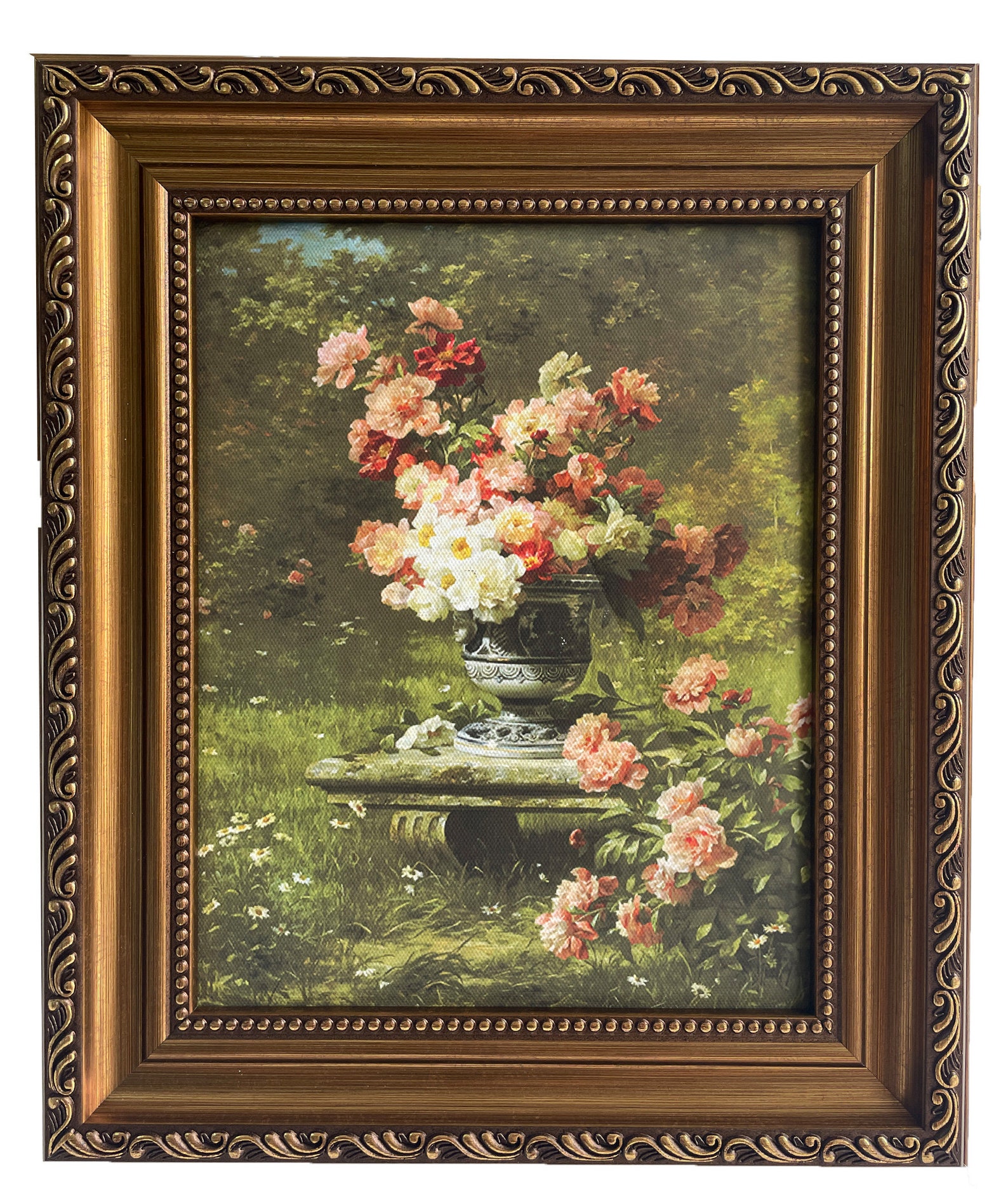 Custom Picture Frame Brushed Gold, Wall Hanging Canvas Frame, Vintage ...