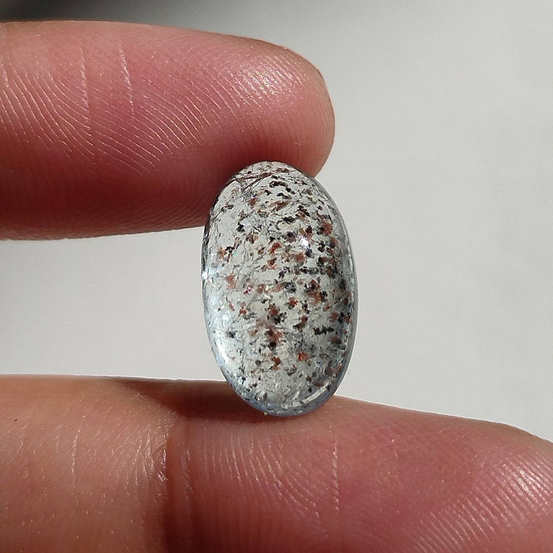 Natural Rutile Tourmaline Cabochon 5.80carat, 159mm Salt and Pepper ...