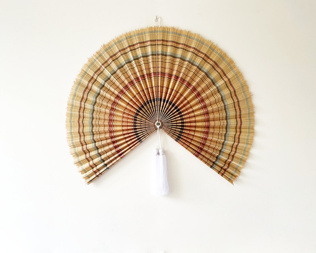 Bamboo Wall Fan, Wall Fan, Wall Fan Decor, Fan Wall Decor, Bamboo Fan ...