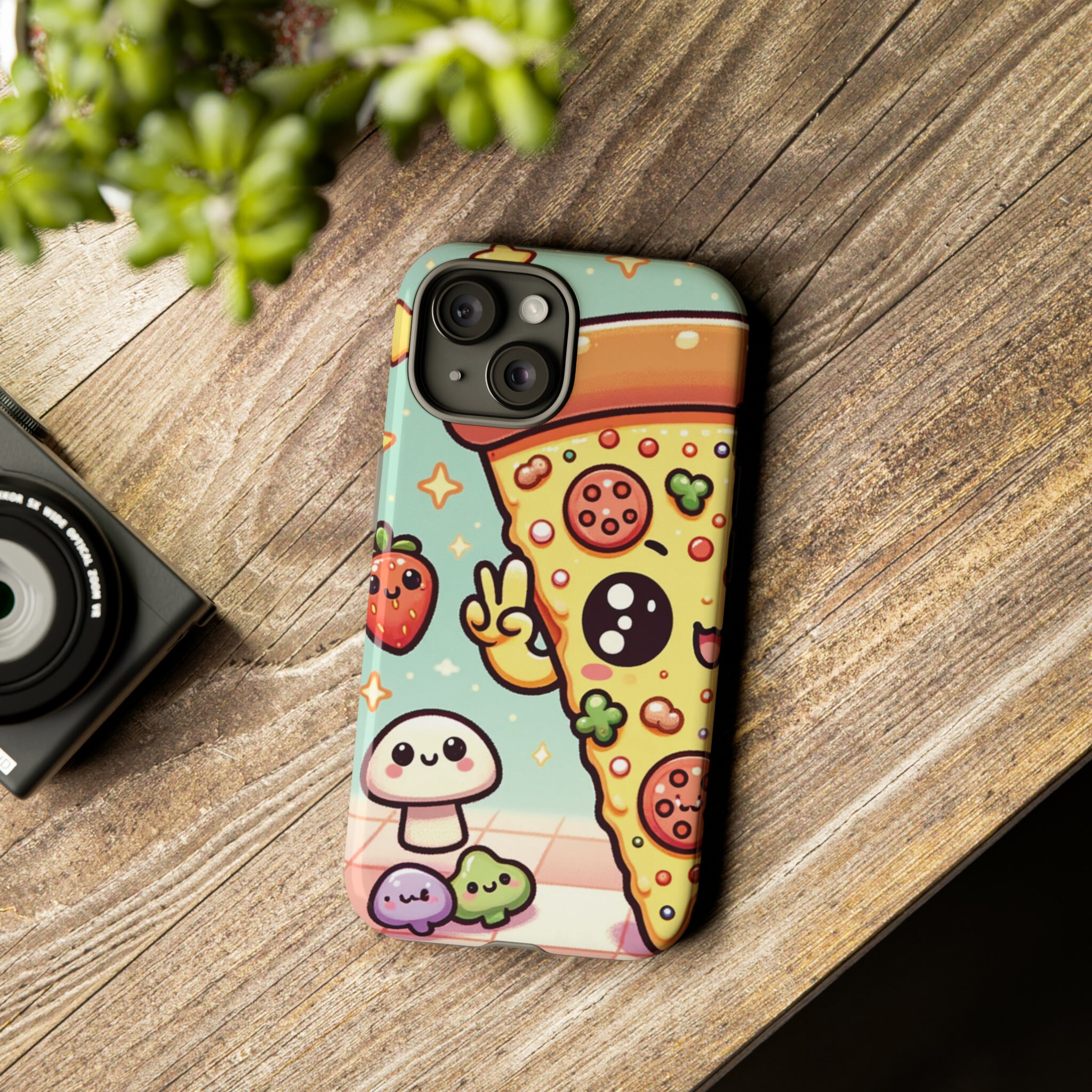 Pizza Pie Cute Kawaii Pixel Art Tough Phone Case Durable - Etsy