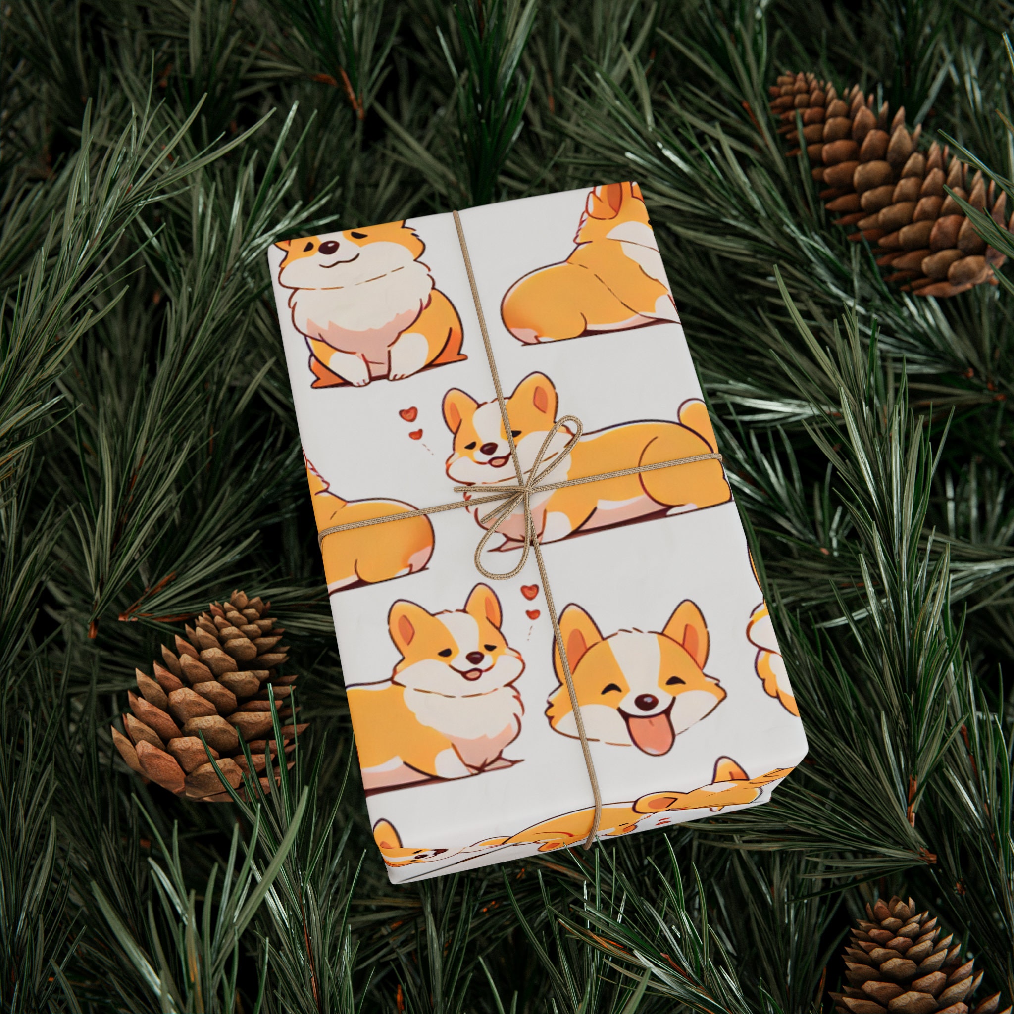 Pembroke Welsh Corgi Gift Wrapping Paper Roll | Corgies Cute Kawaii ...