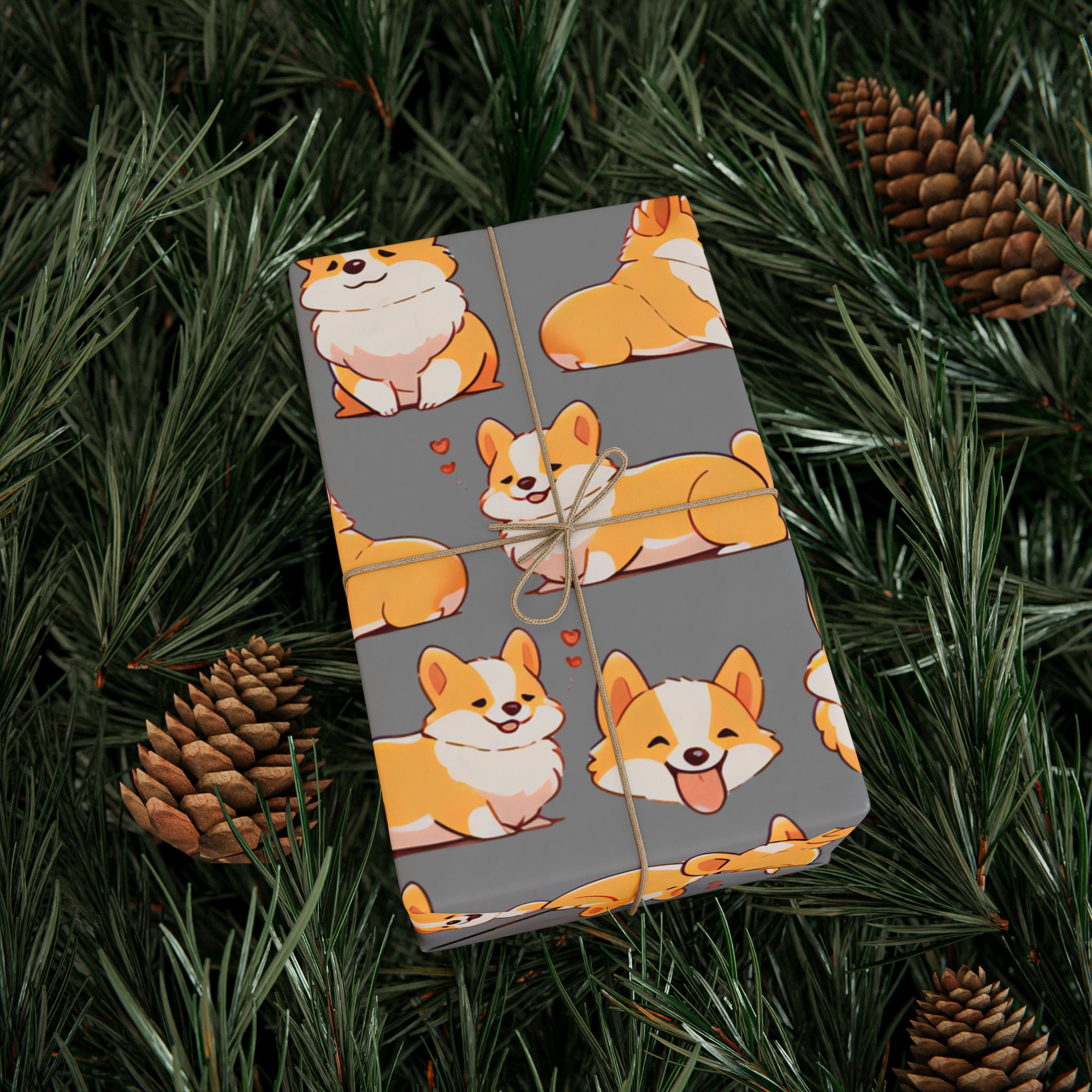 Pembroke Welsh Corgi Gift Wrapping Paper Roll | Corgies Cute Kawaii ...
