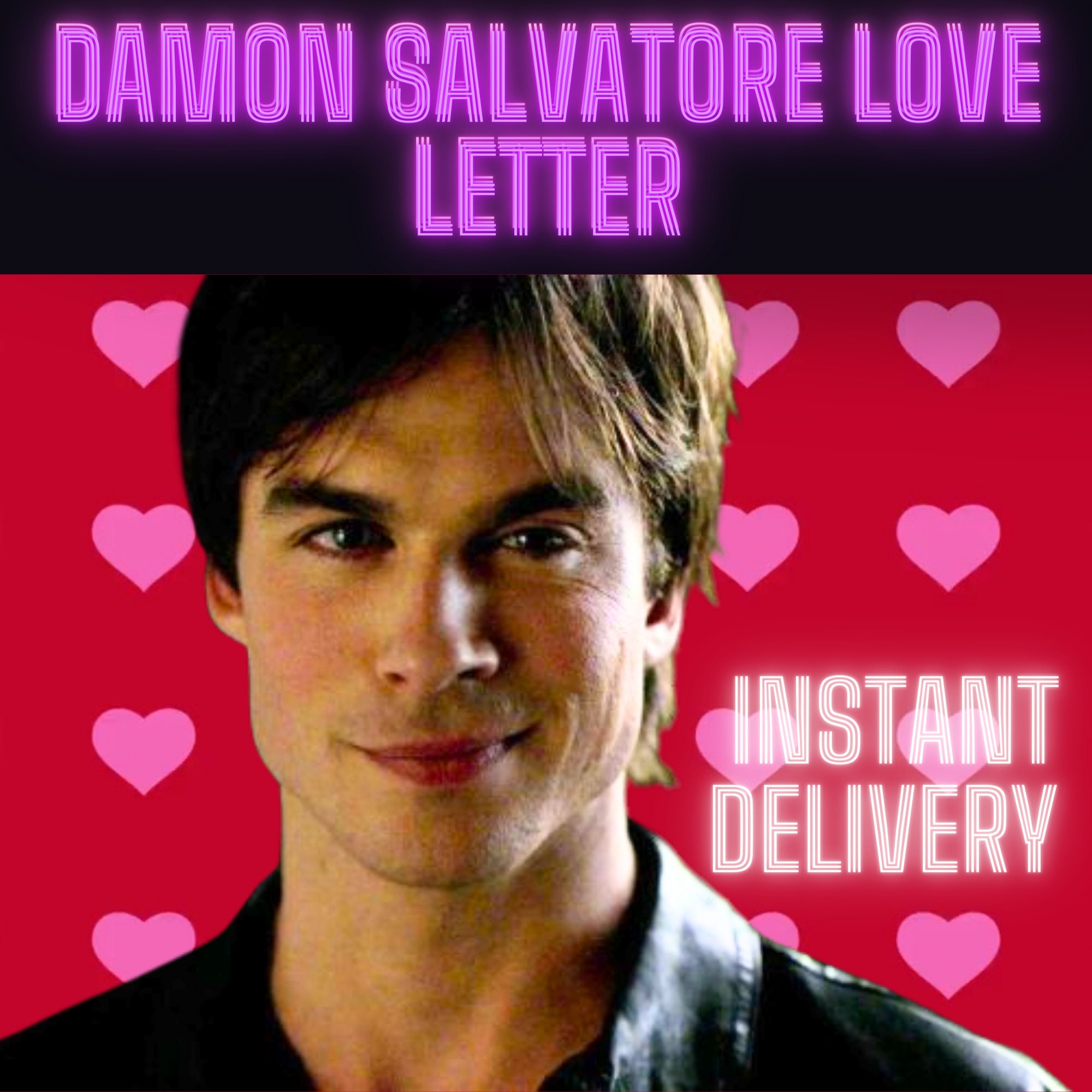 Damon Salvatore Vampire Diaries Love Letter TVD the Vampire - Etsy