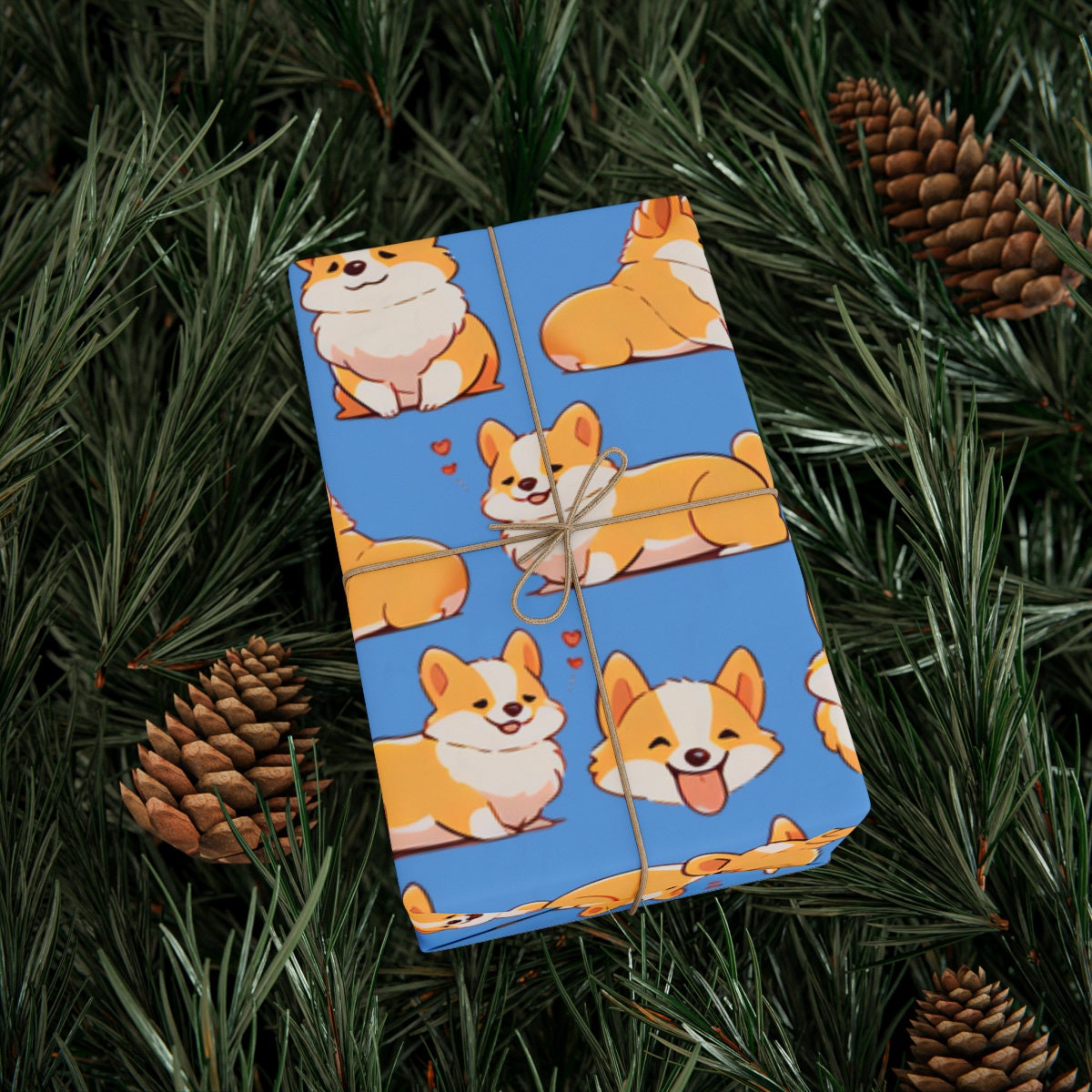 Pembroke Welsh Corgi Gift Wrapping Paper Roll | Corgies Cute Kawaii ...