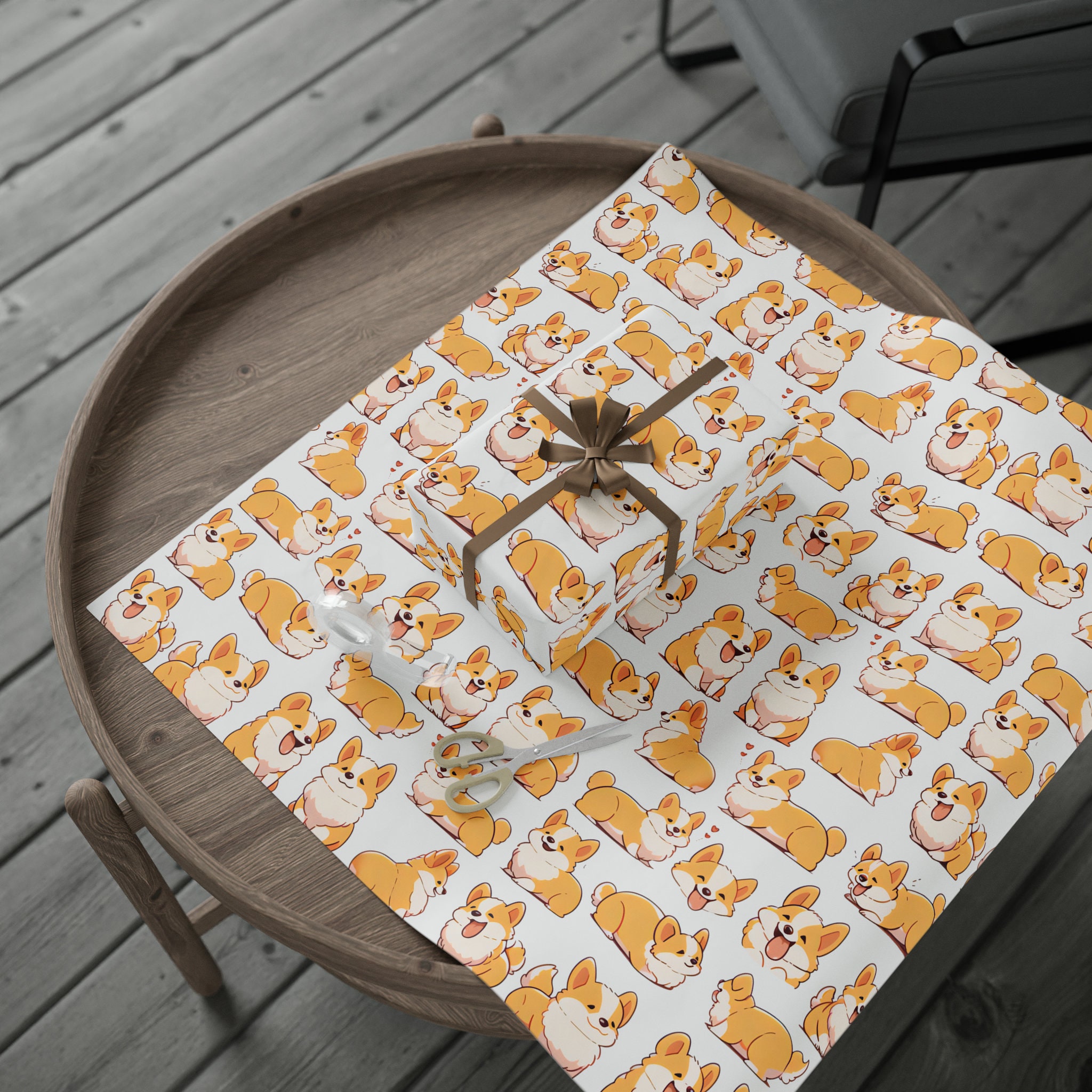 Pembroke Welsh Corgi Gift Wrapping Paper Roll | Corgies Cute Kawaii ...