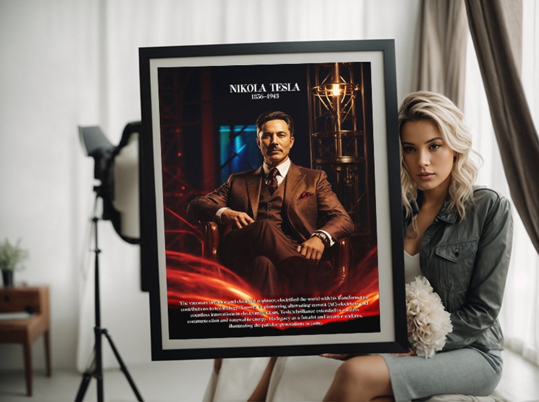 Printable Nikola Tesla Classroom Decor, Science Gallery Wall, Science ...