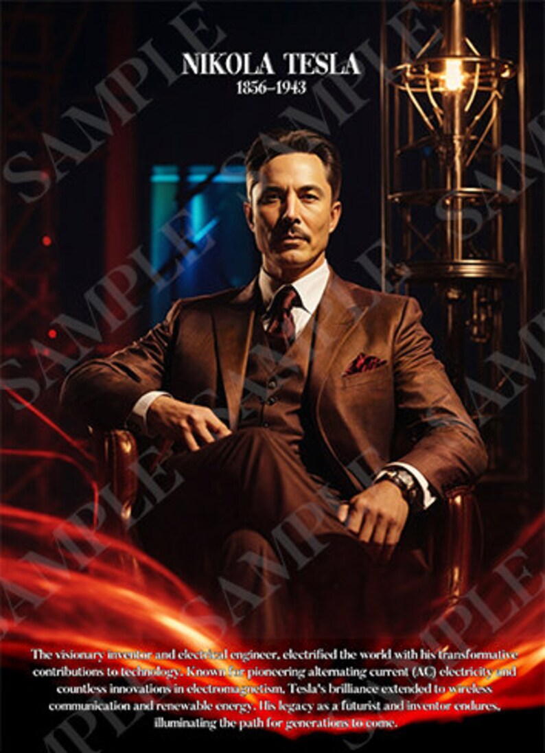 Printable Nikola Tesla Classroom Decor, Science Gallery Wall, Science ...