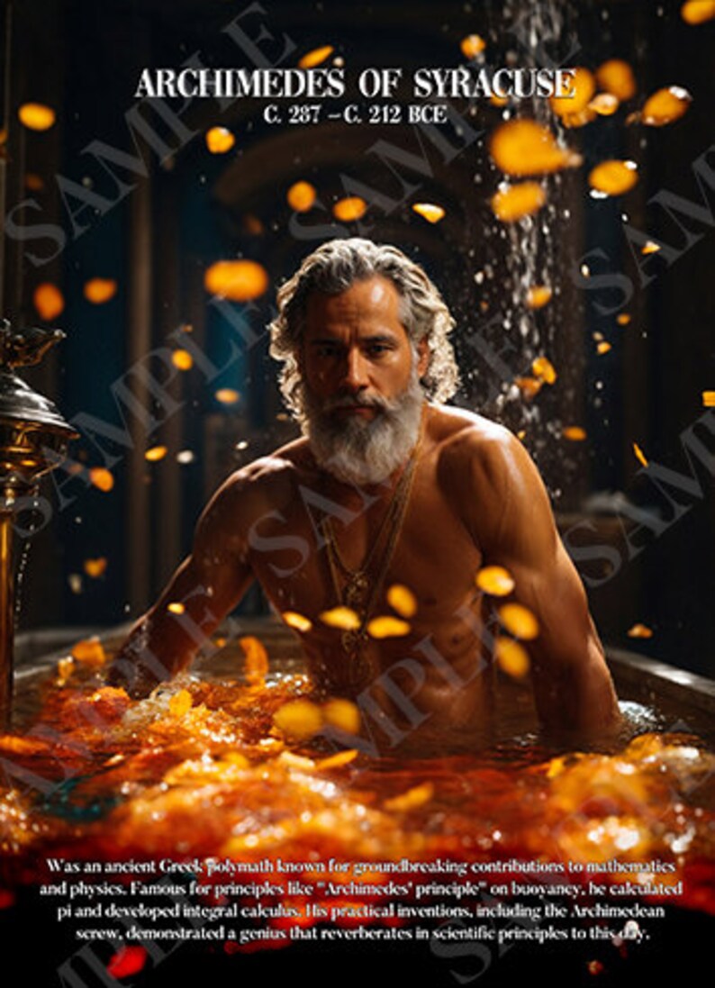 Printable Archimedes Classroom Decor, Science Gallery Wall, Science Art ...