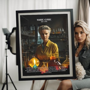 Printable Marie Curie Classroom Decor, Science Gallery Wall, Science ...