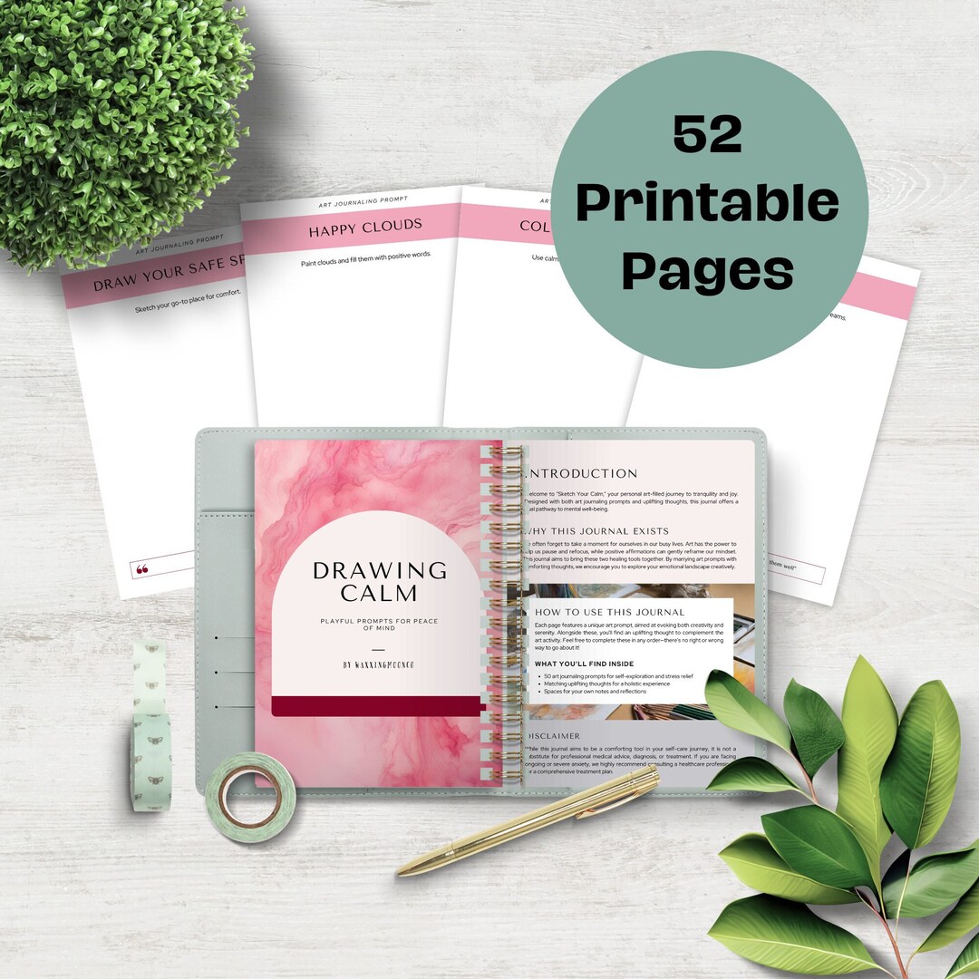 Art Journal: 50 Sketching Prompts for Inner Calm and Centredness ...