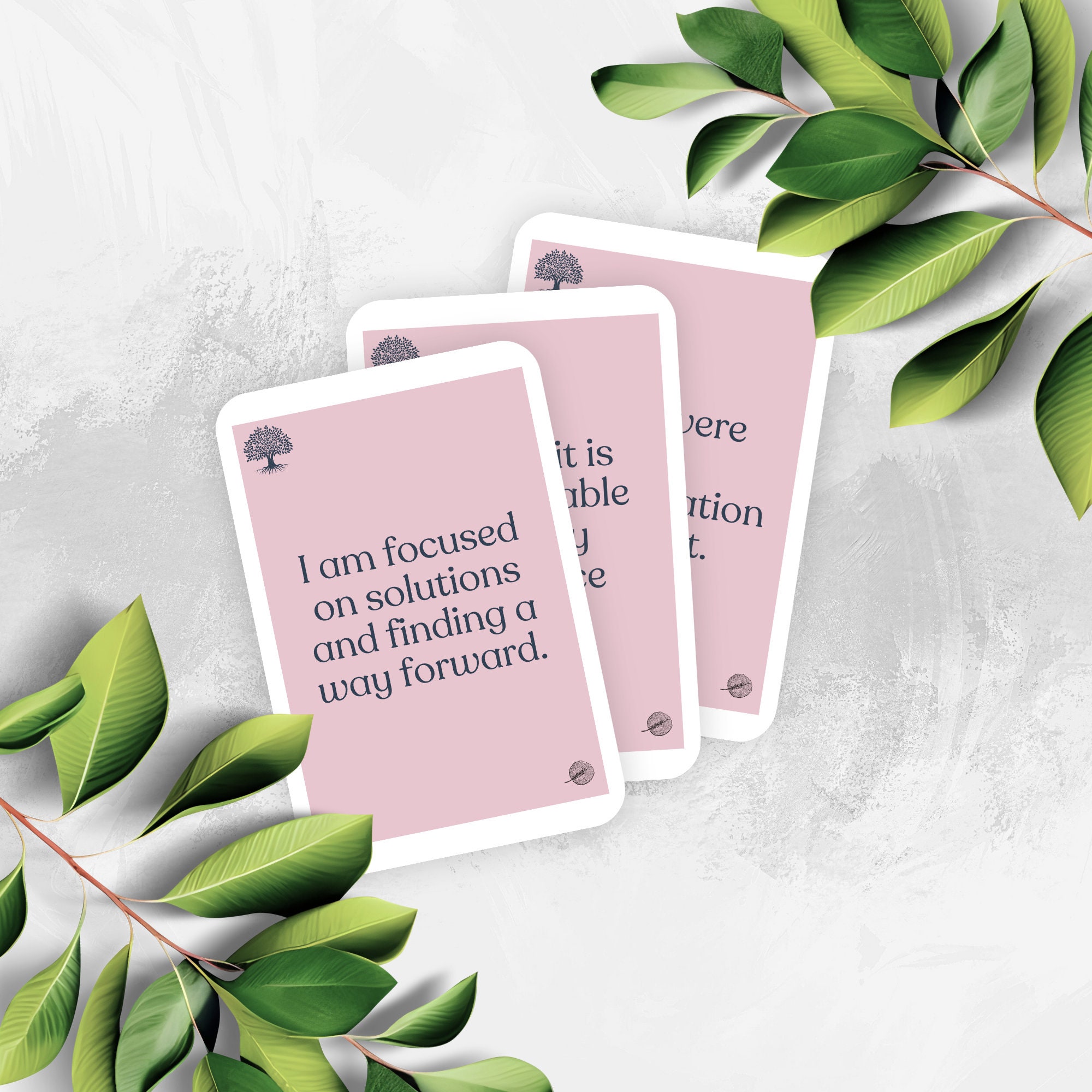 25 Printable Affirmation Cards for Resilience Pink, Positive Thinking ...