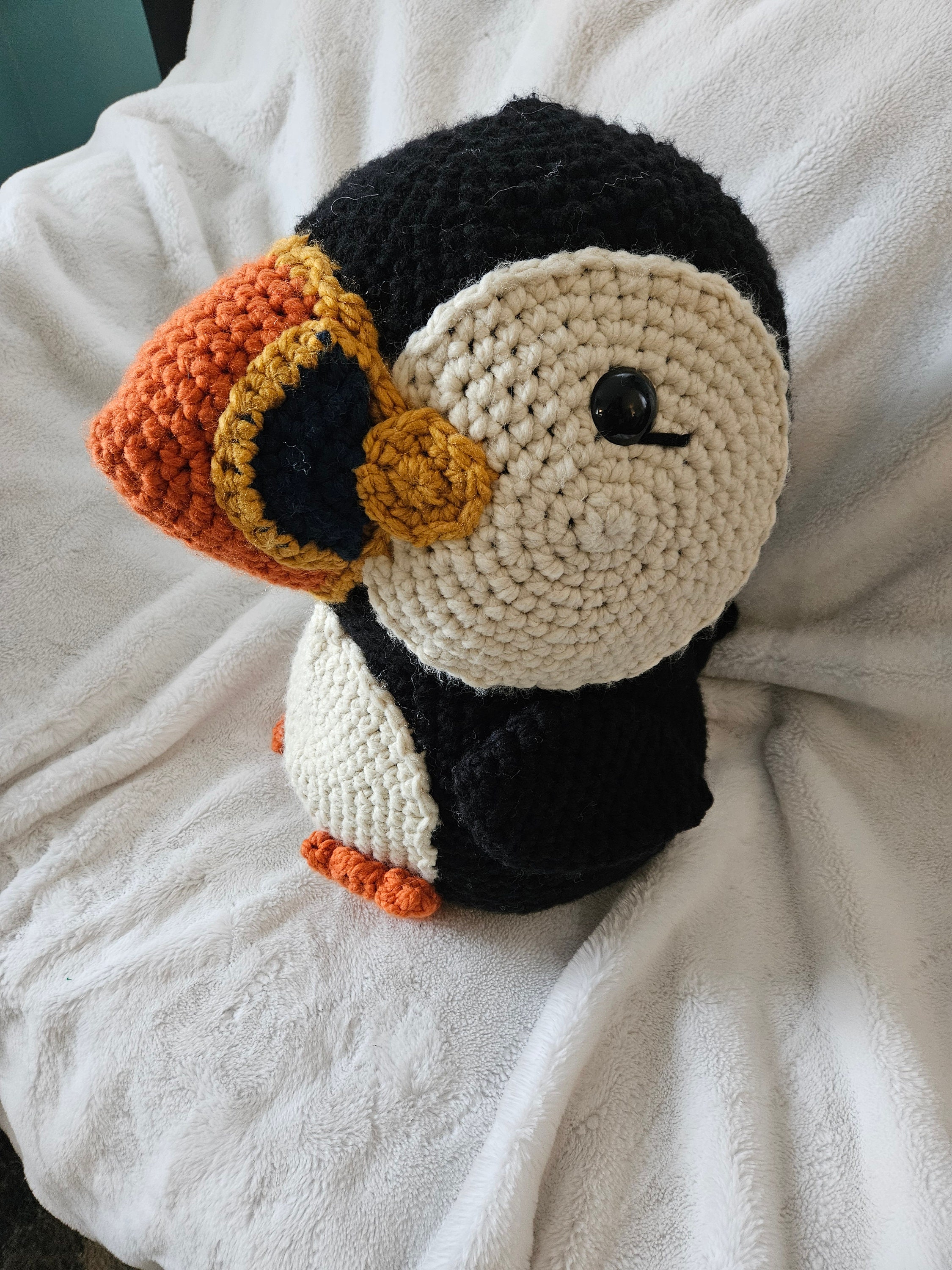 Cute Crochet Puffin Friend Handmade Stuffed Toy Amigurumi Plush Gift ...