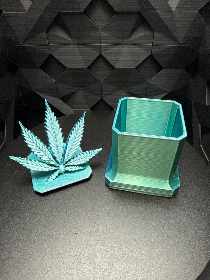 Pot Leaf Trophy Container - Etsy