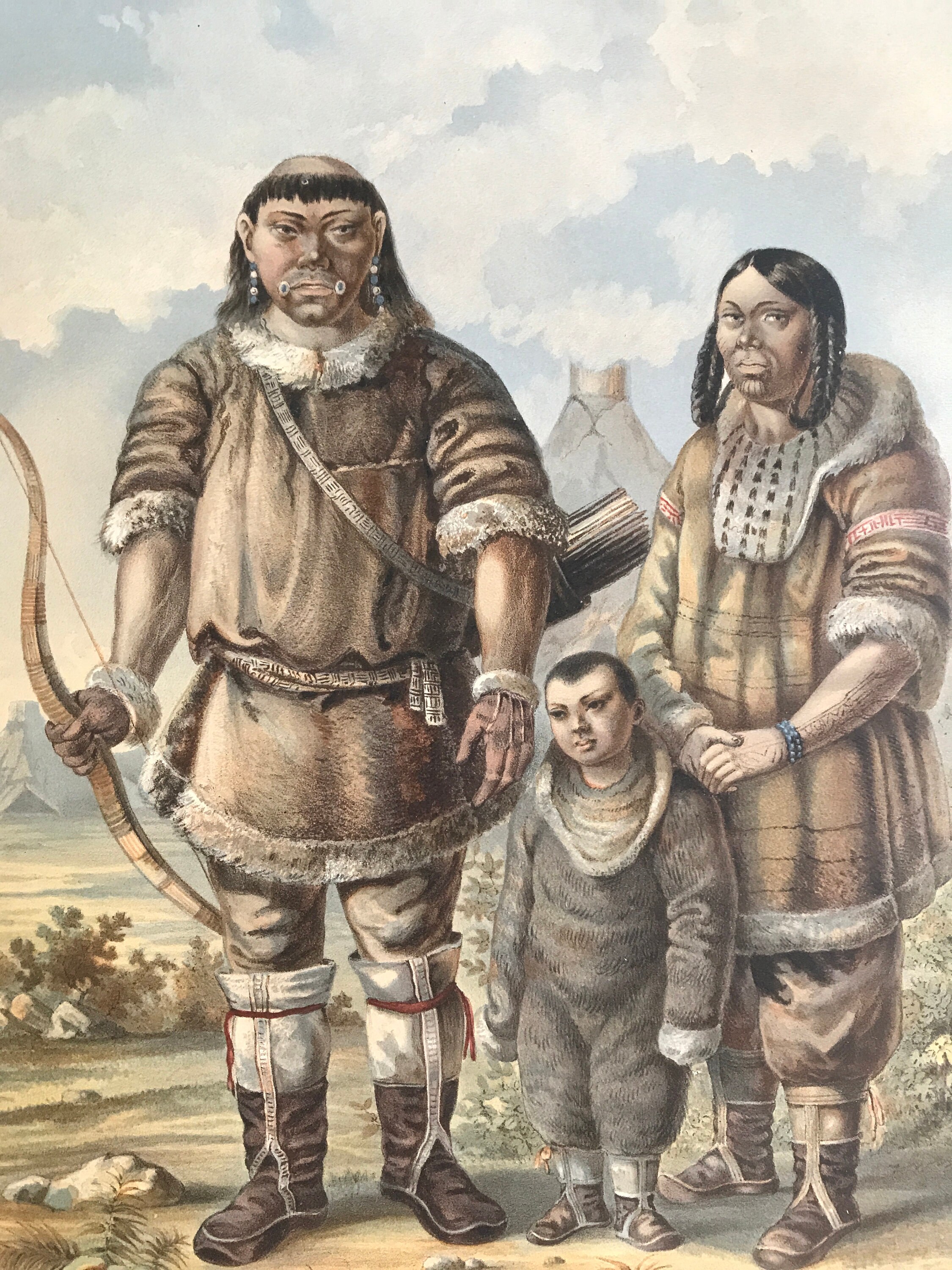 Chukchi Family, Chukchi Nomads, Original Antique Print. Rare, Wall Art ...