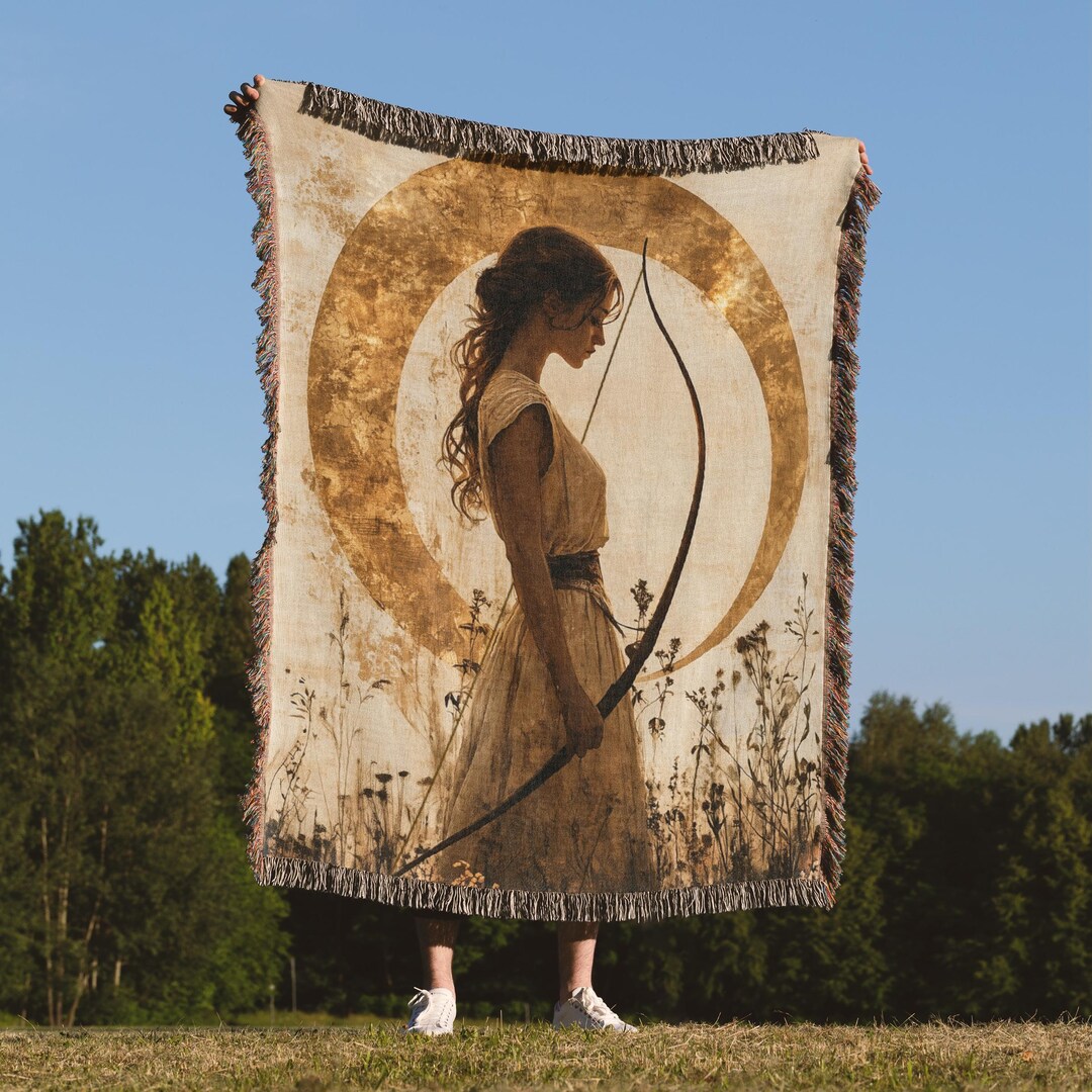 Artemis Greek Goddess of Hunting Divine Feminine Energy Woven Minky ...