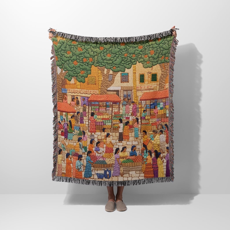 Panjab Market Phulkari Embroidery Style Traditional Indian Art Woven ...