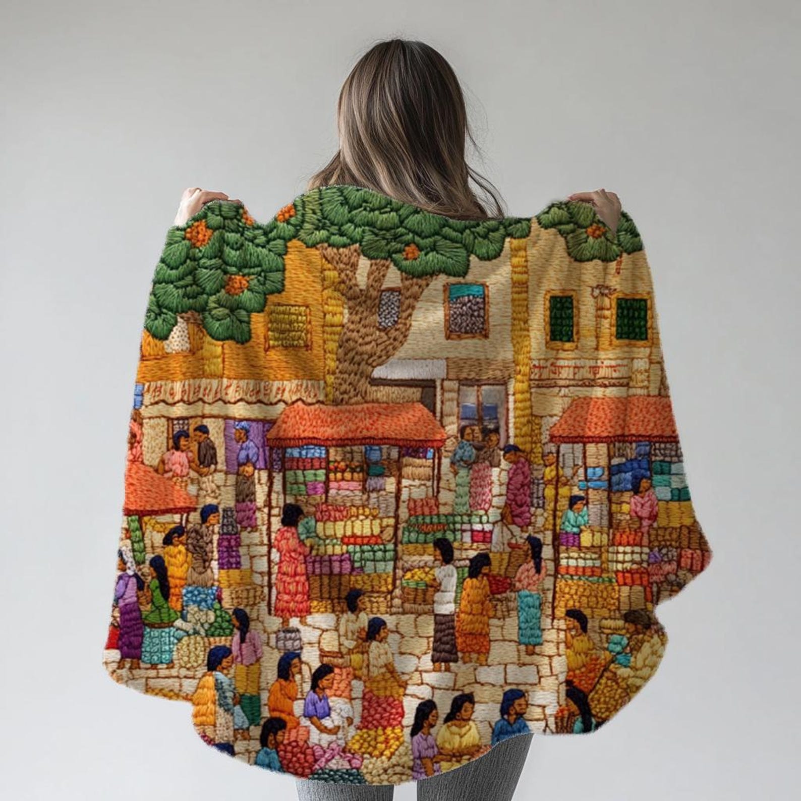 Panjab Market Phulkari Embroidery Style Traditional Indian Art Woven ...