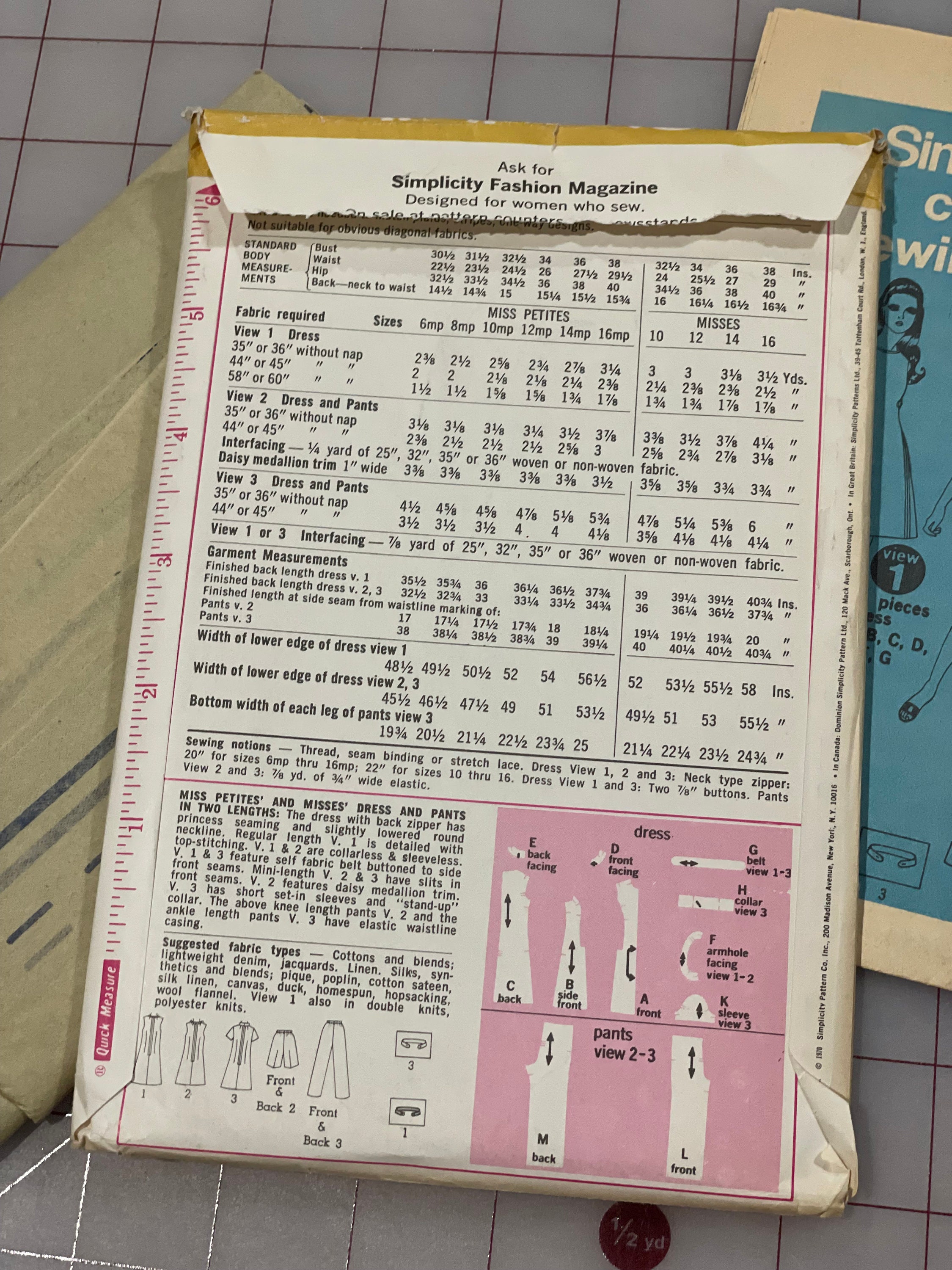 Vintage Simplicity 8788 Sewing Pattern Misses 60s Dress 1960s Dress ...