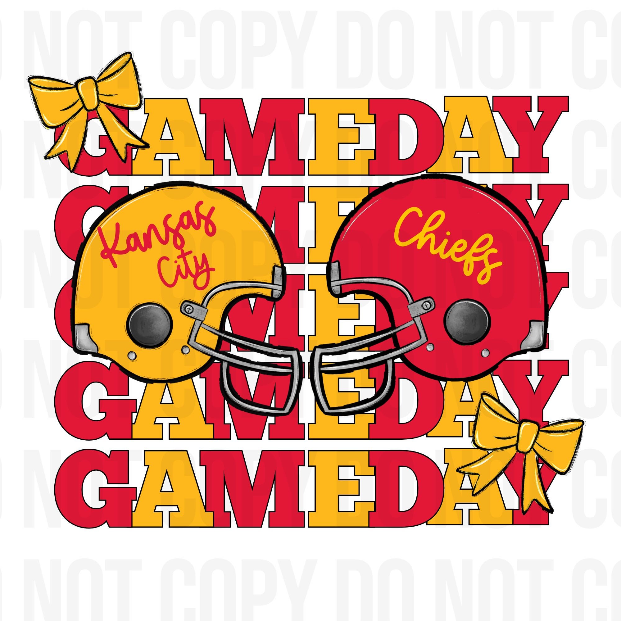 Red and Yellow Chiefs Football Digital PNG Design for Sublimation ...