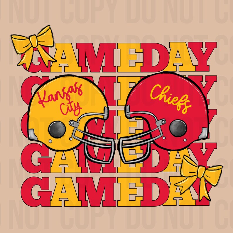 Red and Yellow Chiefs Football Digital PNG Design for Sublimation ...