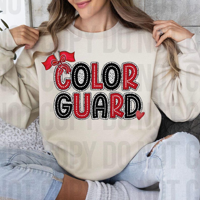 Color Guard PNG for Sublimation color Guard Red and Black color Guard ...