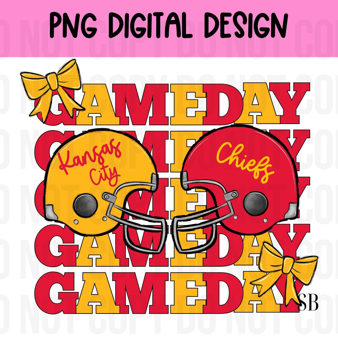 Red and Yellow Chiefs Football Digital PNG Design for Sublimation ...