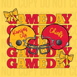 Red and Yellow Chiefs Football Digital PNG Design for Sublimation ...
