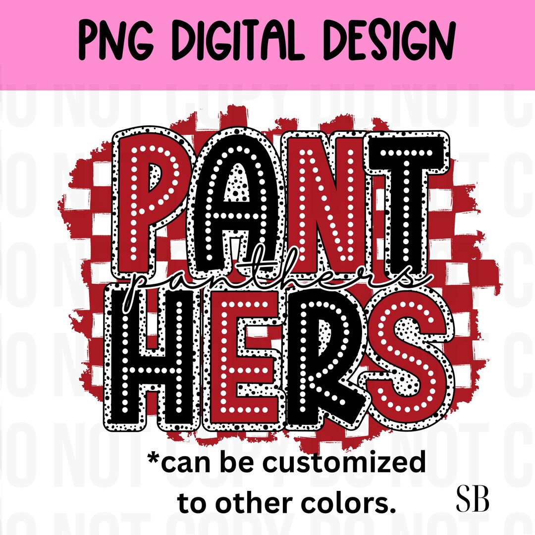 Red and Black Panther Stack Digital PNG Design for Sublimation ...