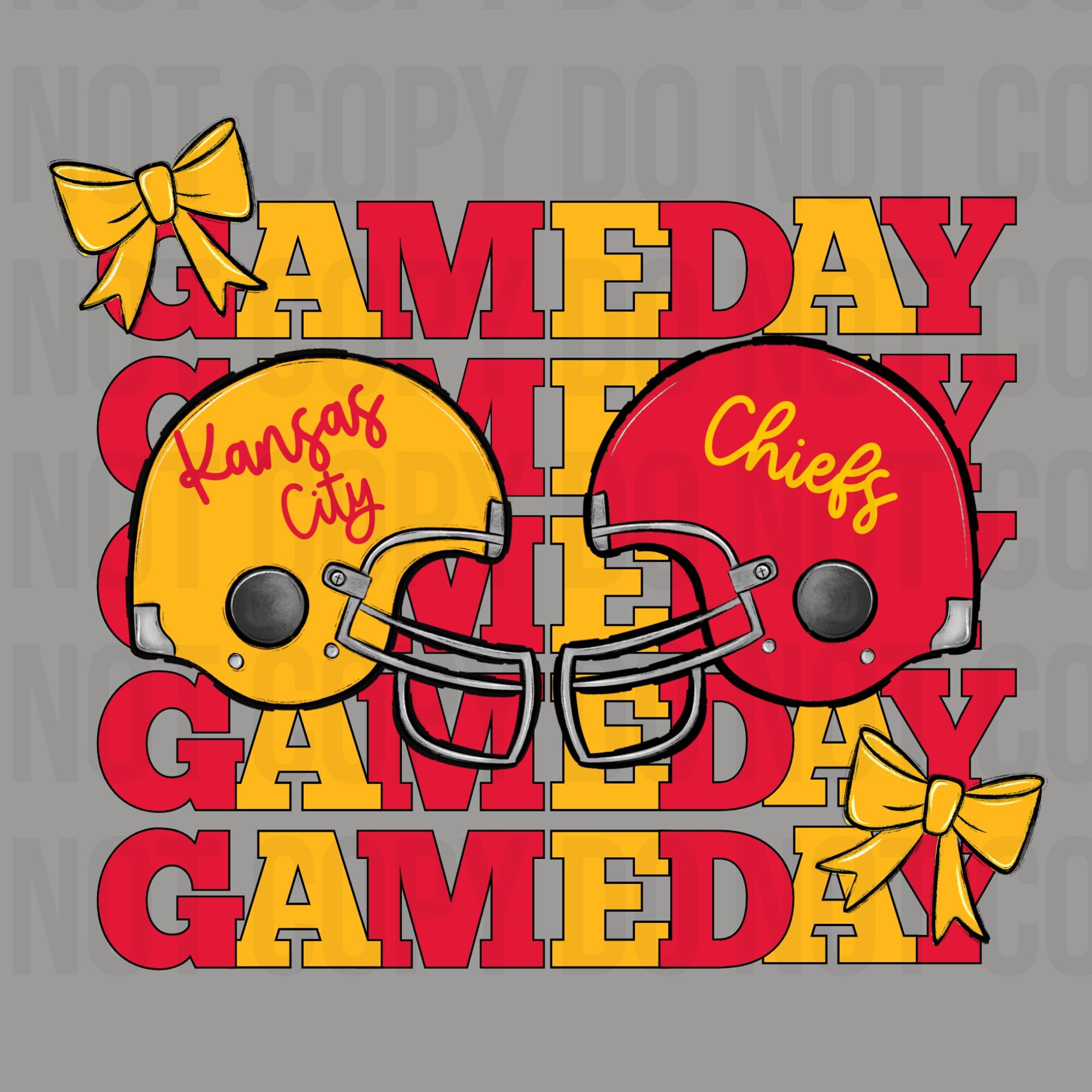 Red and Yellow Chiefs Football Digital PNG Design for Sublimation ...