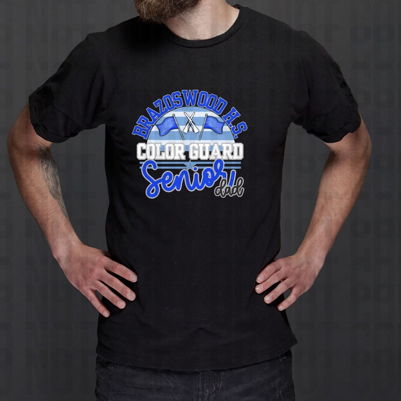 Blue Color Guard High School/mascot Personalized High School Digital ...