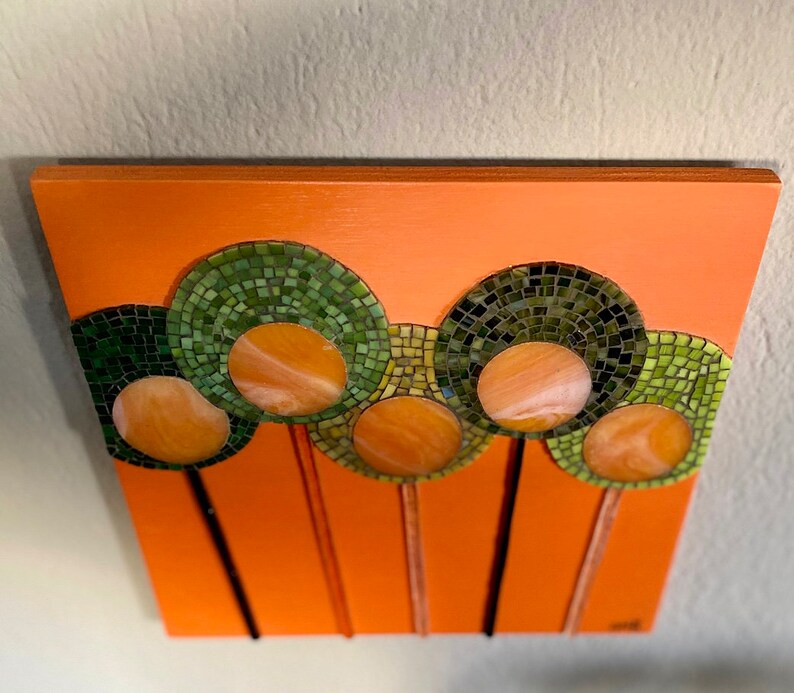 Handmade Mosaic Art Work Small Wall Painting "5 Shades of Green at ...