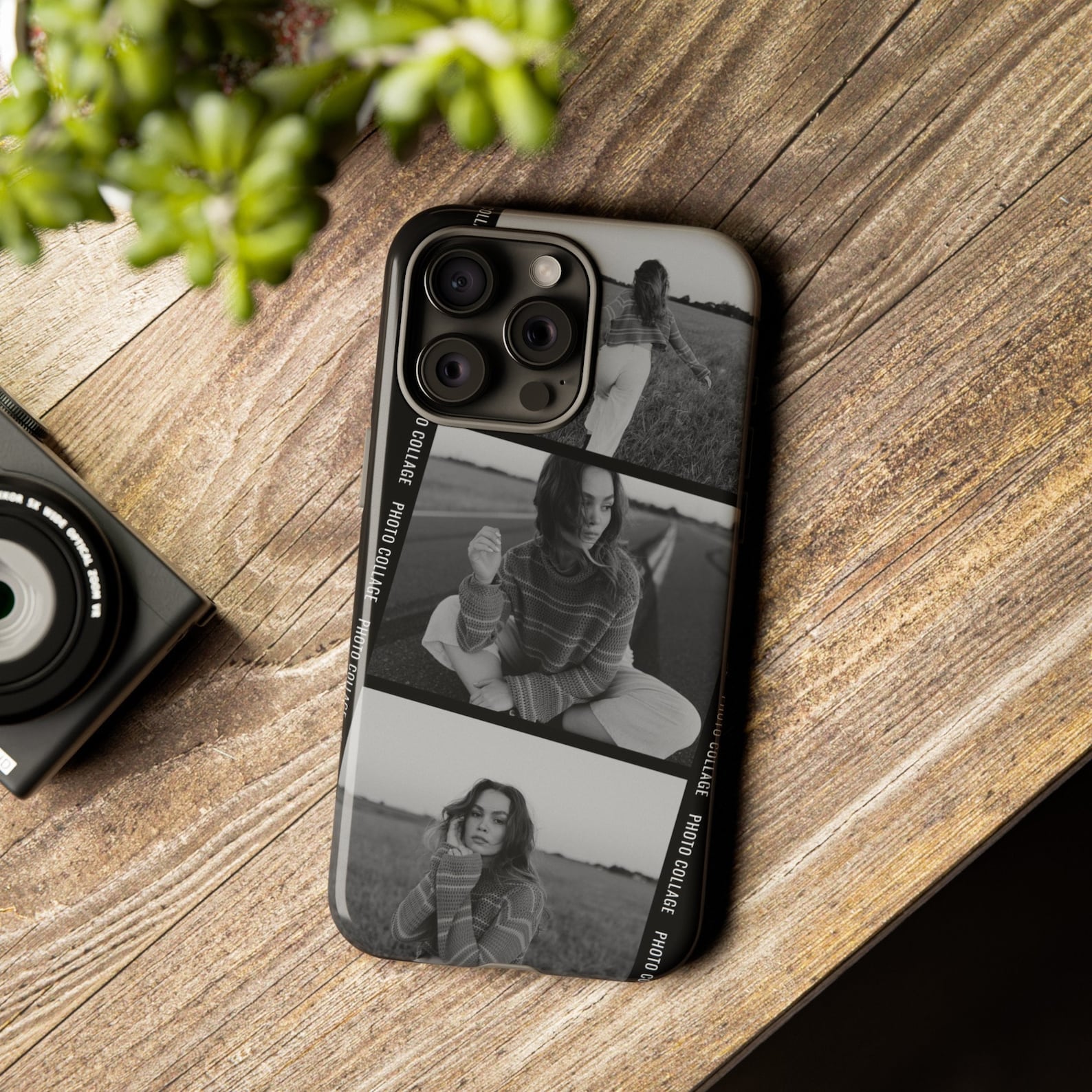 Custom Black and White Polaroid Photo Collage iPhone Case Custom Gift ...