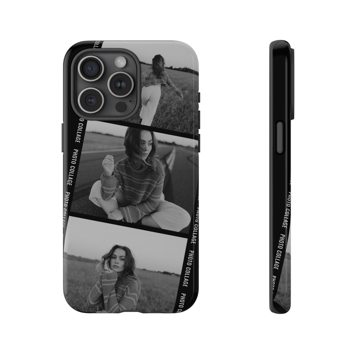 Custom Black and White Polaroid Photo Collage iPhone Case Custom Gift ...
