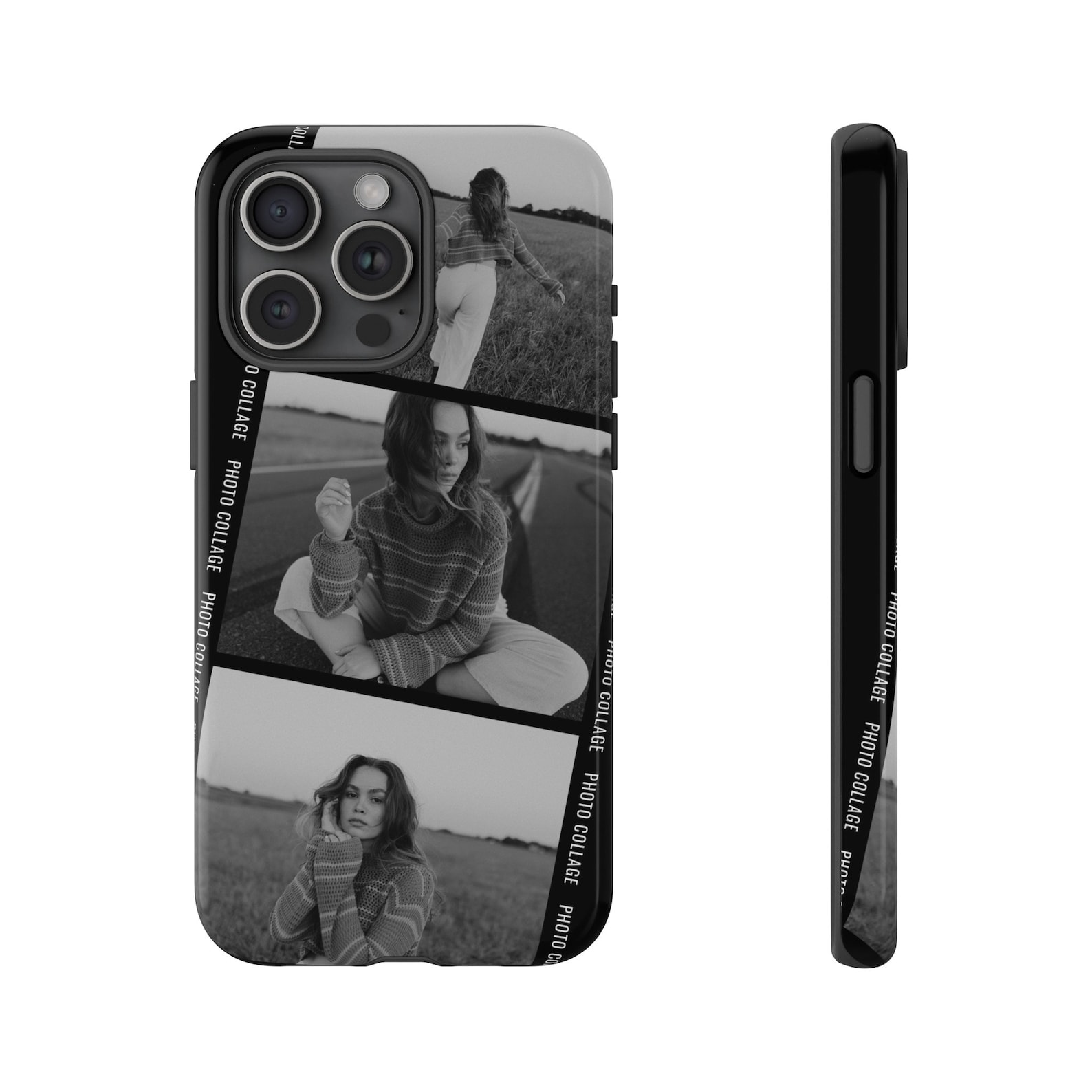 Custom Black and White Polaroid Photo Collage iPhone Case Custom Gift ...