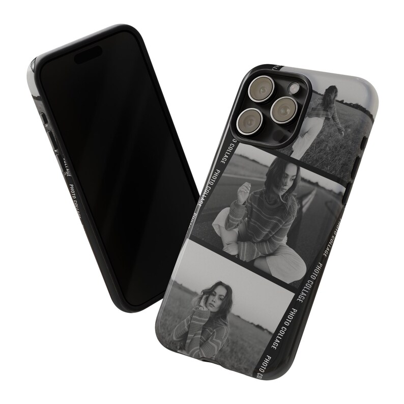 Custom Black and White Polaroid Photo Collage iPhone Case Custom Gift ...