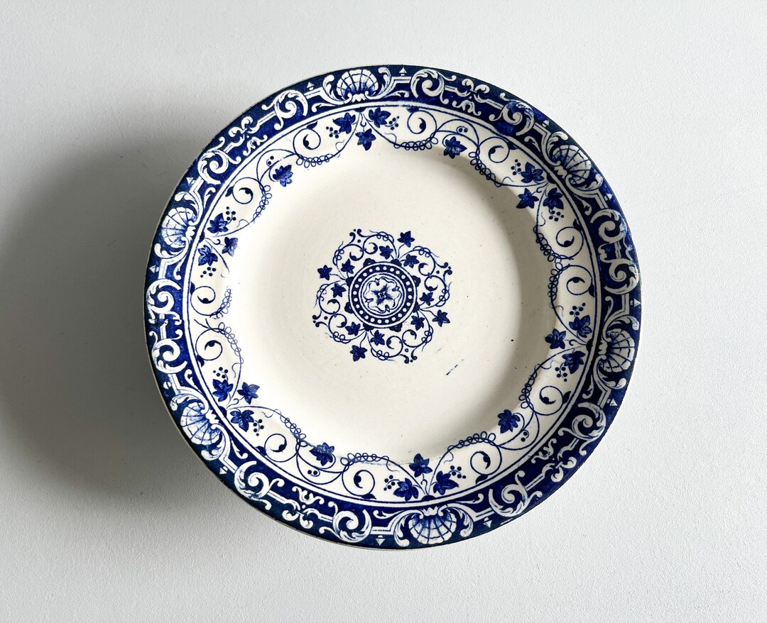 Plate Mounted in Iron Clay, Louis XV Model, Longwy, Early 20th Century ...