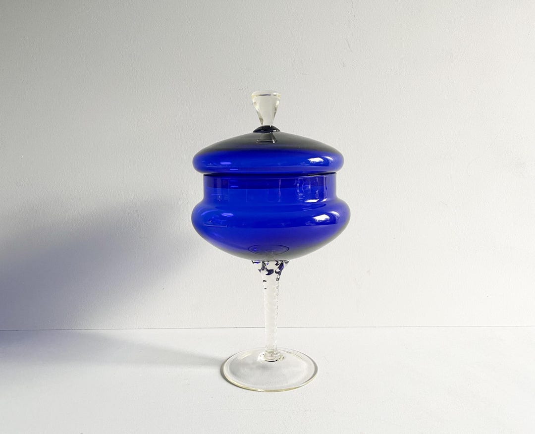 Large Cobalt Blue Candy Box From the 80s - Etsy