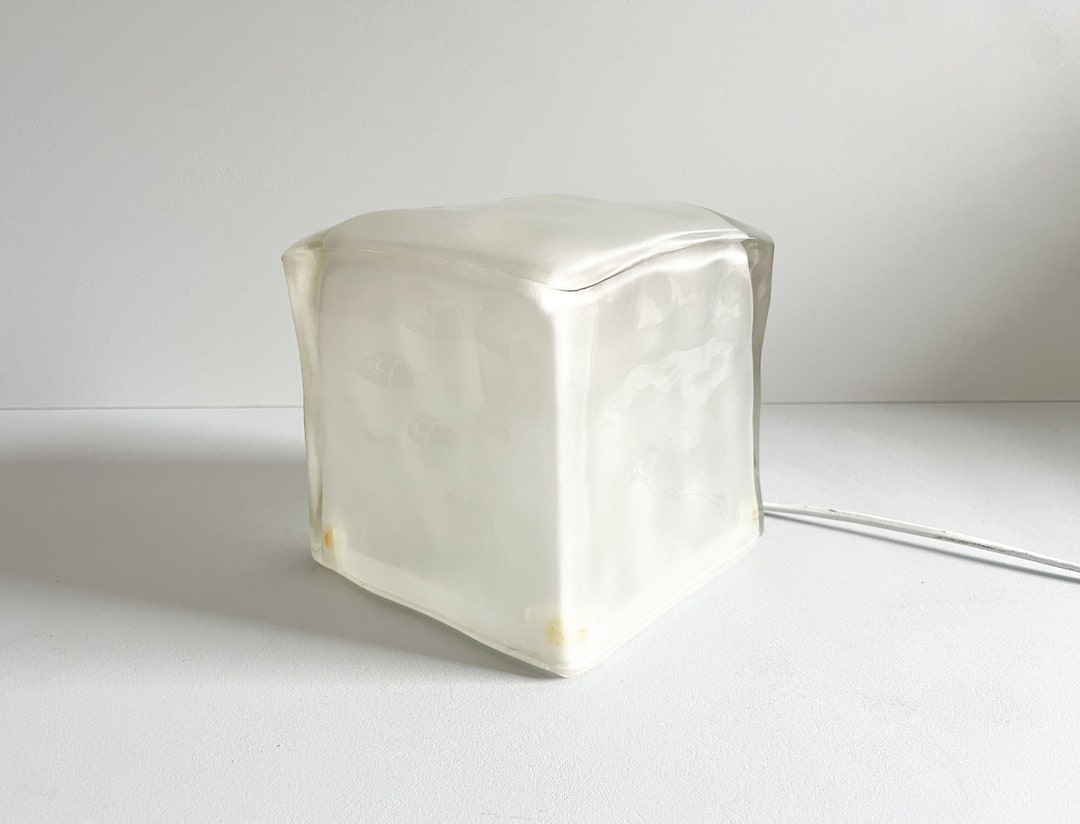 Frosted Glass Ice Cube Lamp From the 80s/90s Distributed by IKEA - Ice ...