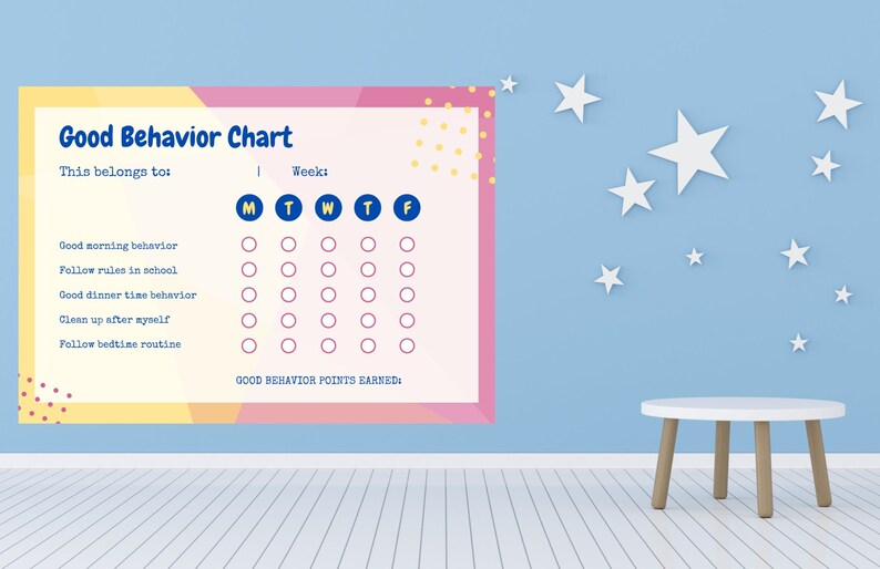 Kids Behavior Chart, Good Behavior Chart, Responsibility Chart, Busy ...