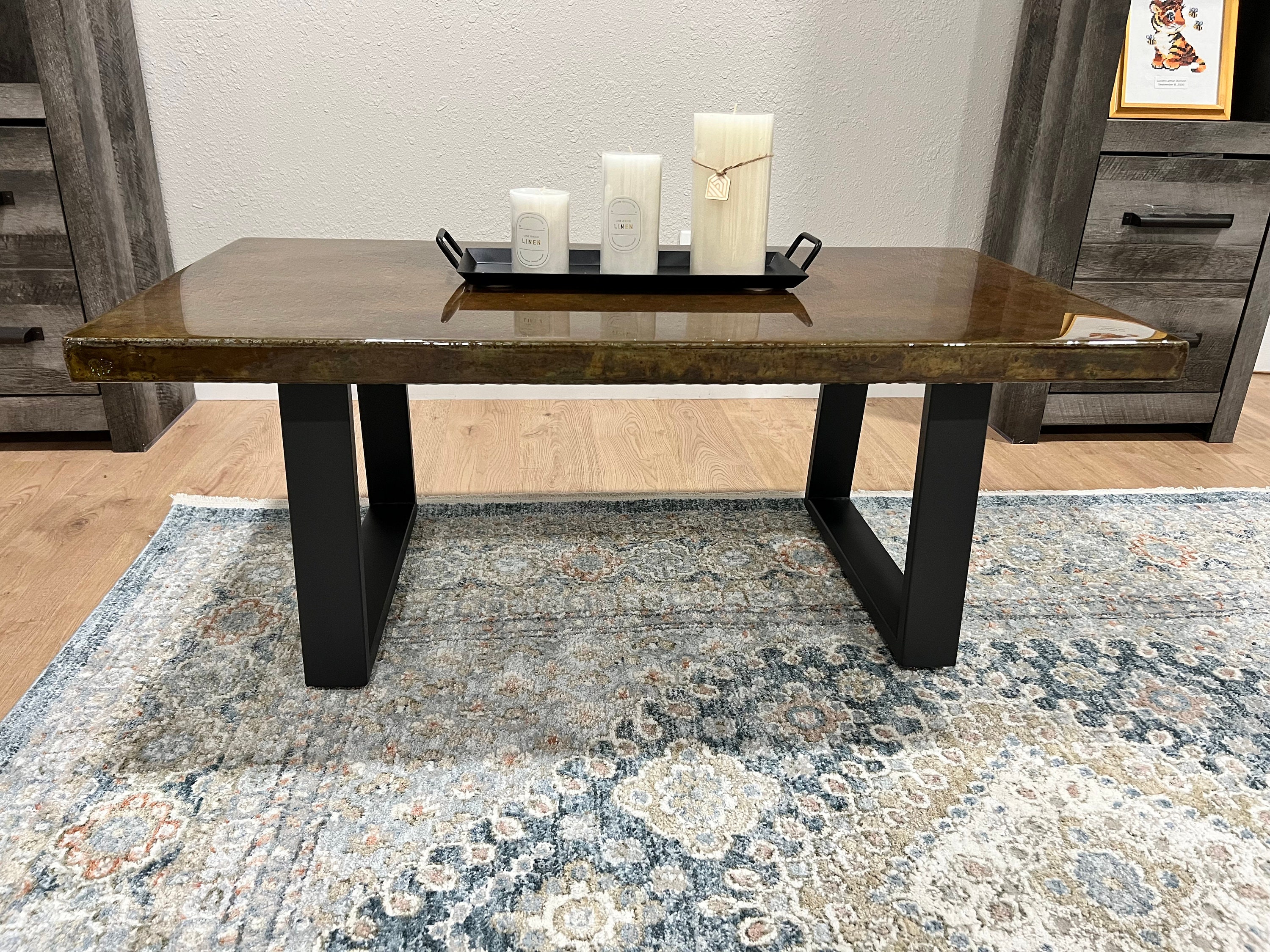 Concrete Riverbed Coffee Table - Etsy