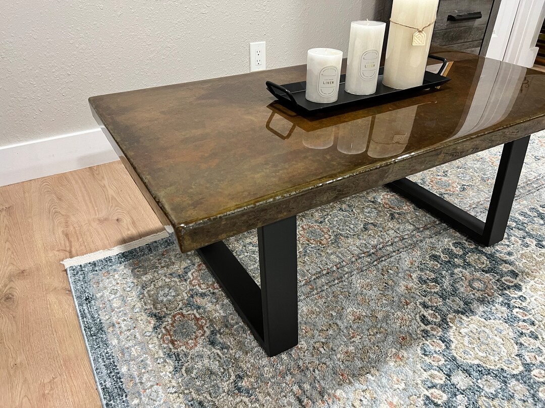 Concrete Riverbed Coffee Table - Etsy