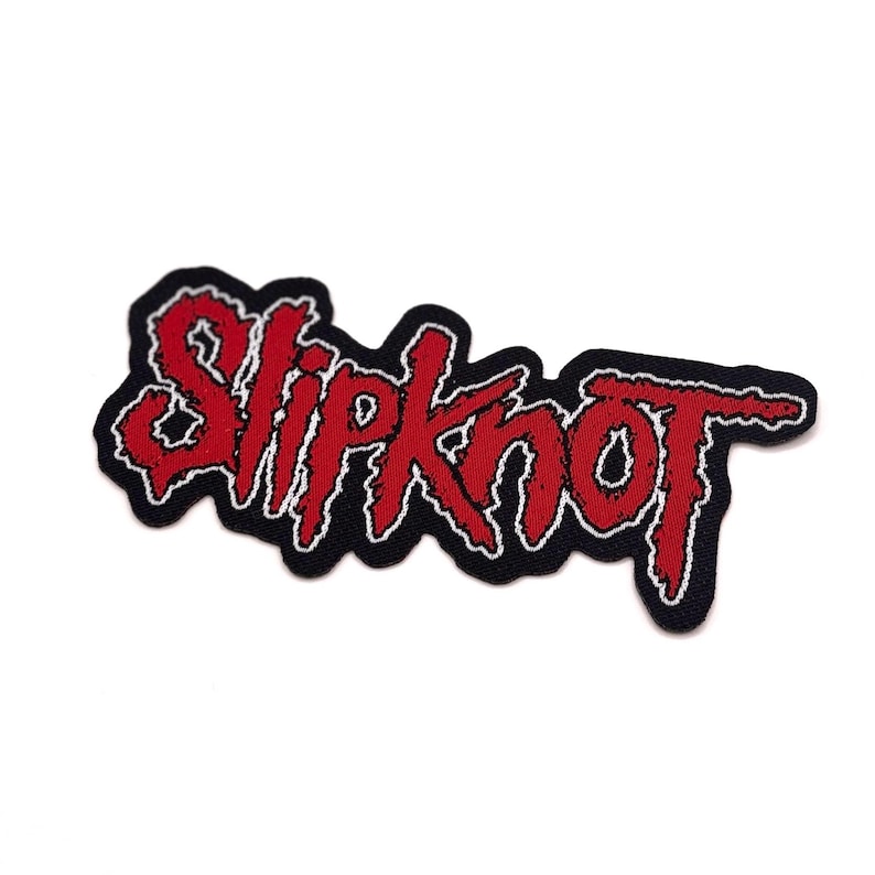 Slipknot Patch – Red Logo Cut-out (10 × 4 Cm) – Official Sew-on Nu ...