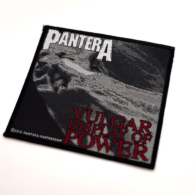 Pantera Patch – Official Licensed – Vulgar Display of Power – Woven Sew ...