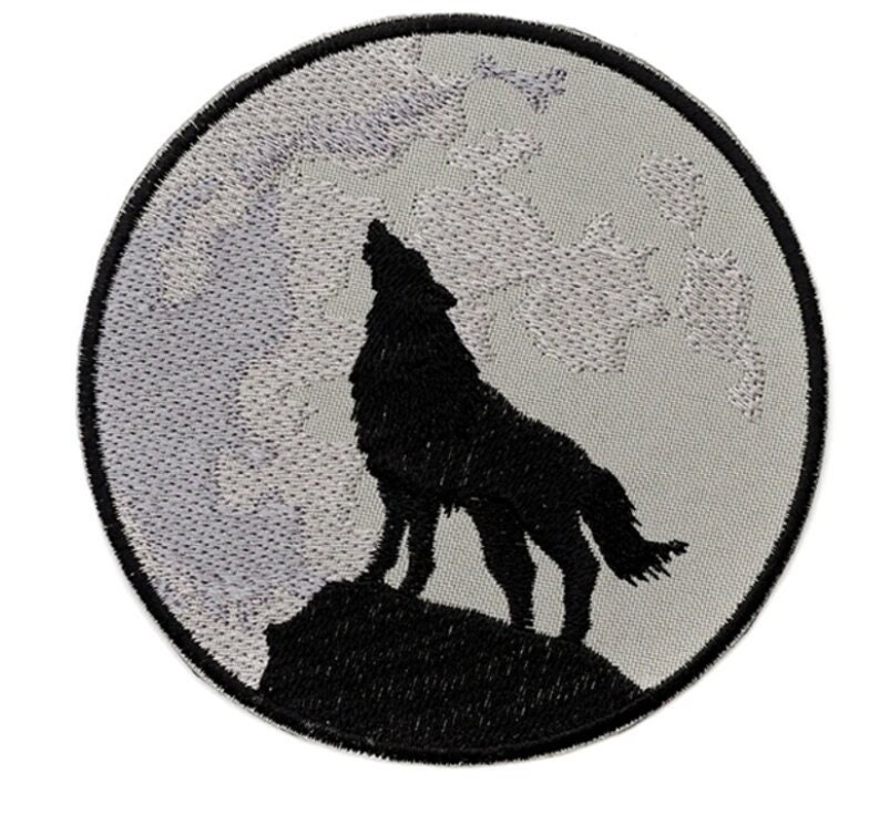 Wolf Howling Moon Patch Turkey Chechnya Viking 10 X 10 Cm - Etsy