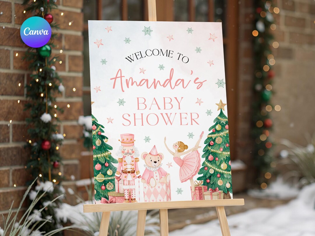 Nutcracker Christmas Welcome Sign – Ballet Winter Baby Design ...