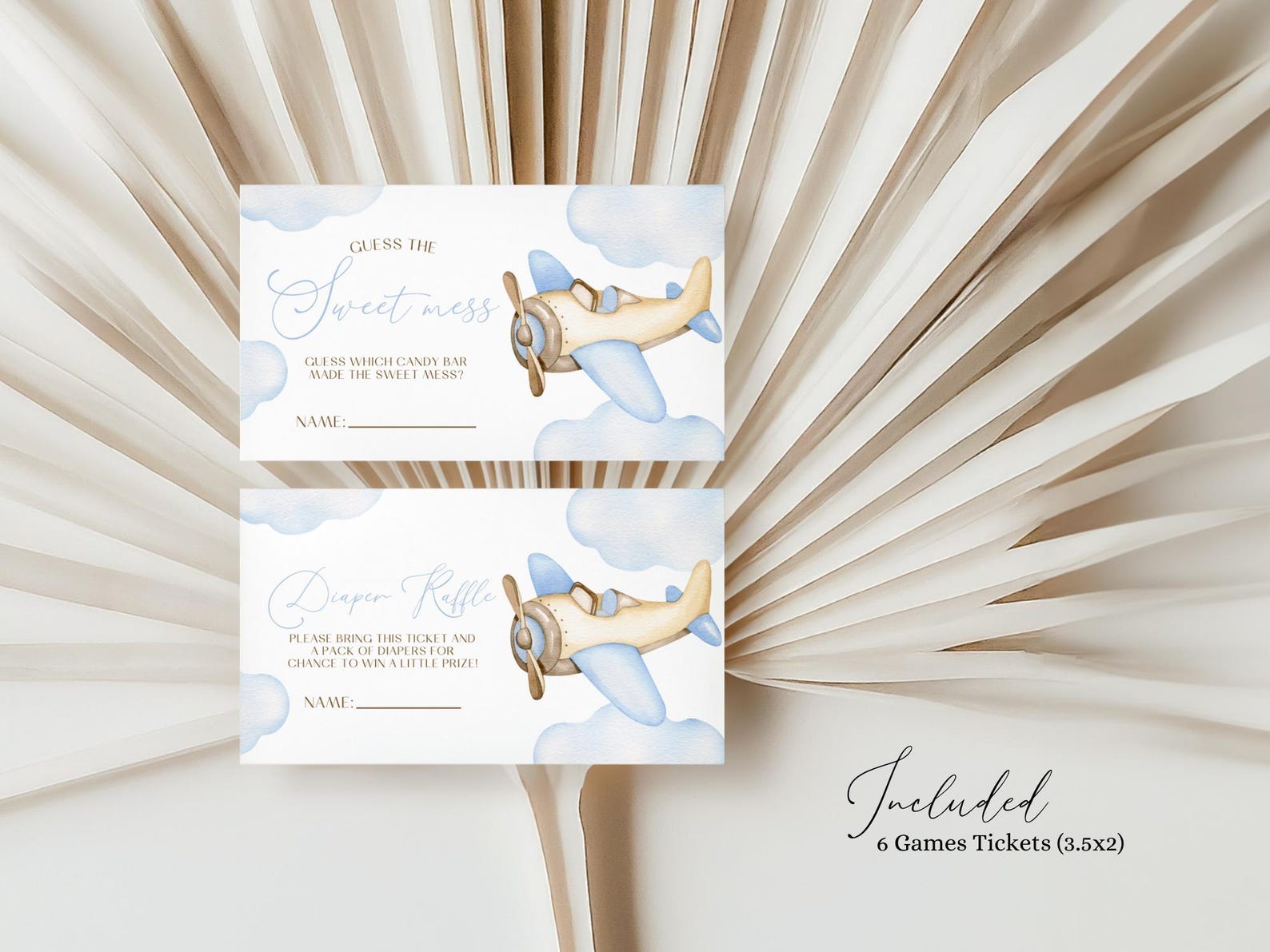 Vintage Airplane Baby Shower Game Bundle, Aviator Baby Shower Game ...