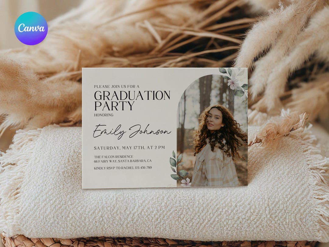 Senior Grad Party Mini Insert – Modern Graduation Enclosure Card ...