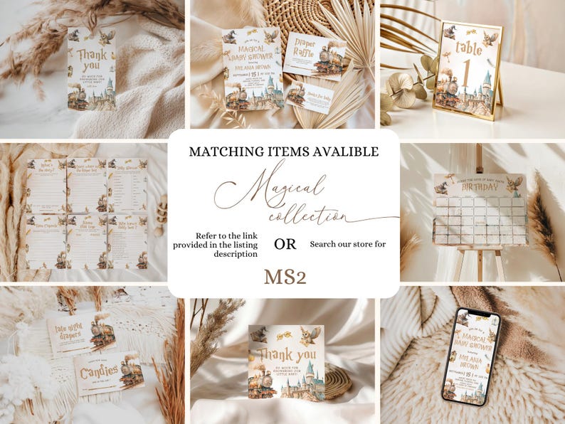 Wizard Baby Shower Game Bundle, Magic Baby Shower Activities Suite ...