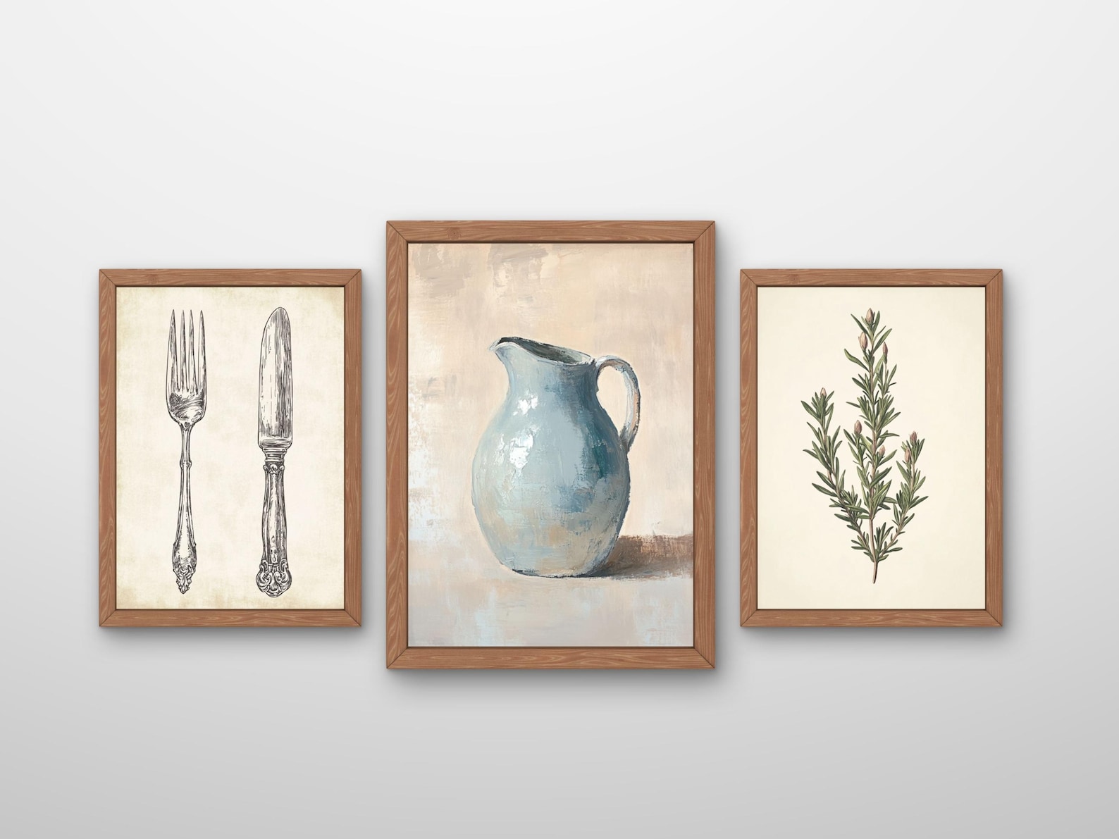 Vintage Kitchen Wall Art Prints, Farmhouse Kitchen Decor, Dining Room ...